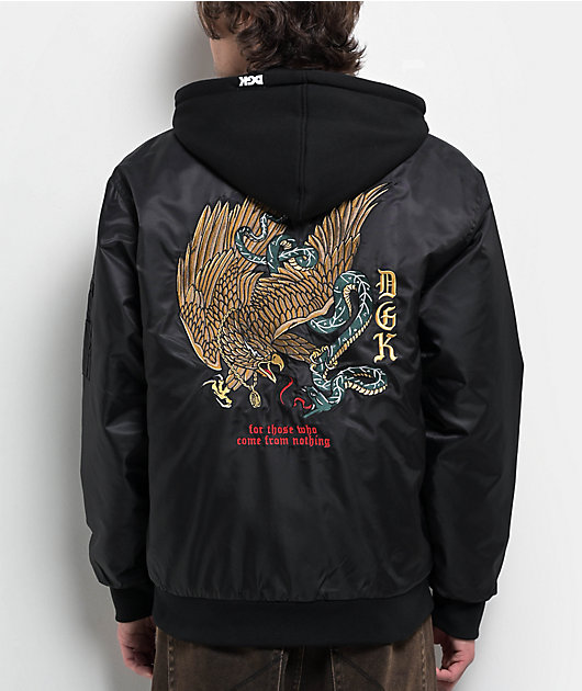 DGK Guerrero Airforce Blue Hooded Bomber Jacket | Zumiez