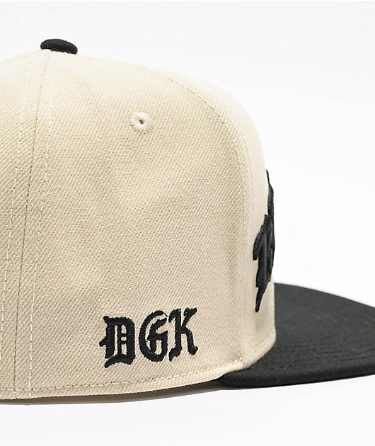 DGK Guerrero Cream & Black Snapback Hat | Zumiez