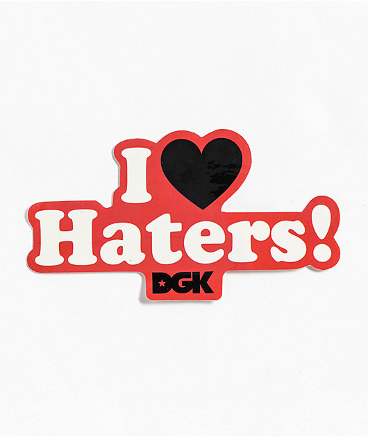 DGK Haters Red Sticker | Zumiez