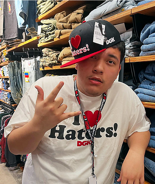 DGK I Love Haters Black & Red Snapback Hat | Zumiez