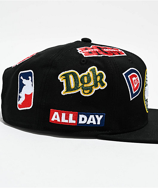 DGK League Black Snapback Hat | Zumiez