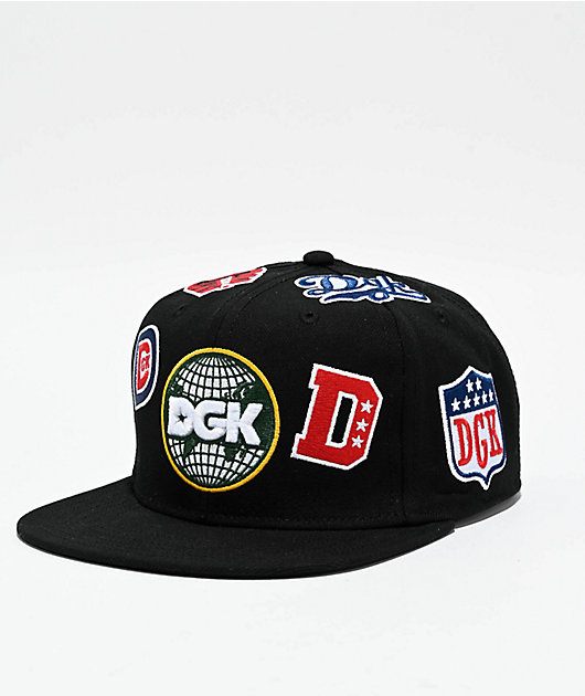 DGK League Black Snapback Hat | Zumiez