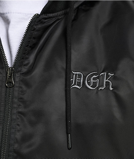 DGK Mindset Black Hooded Bomber Jacket | Zumiez