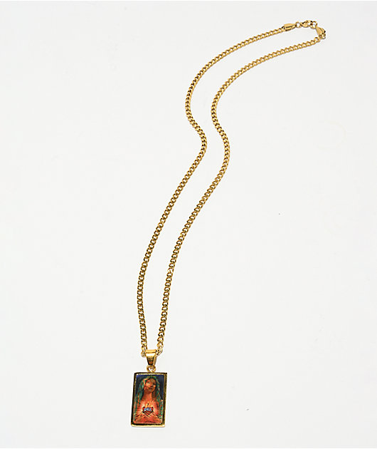 DGK Pray Lenticular 22" Gold Chain Necklace | Zumiez