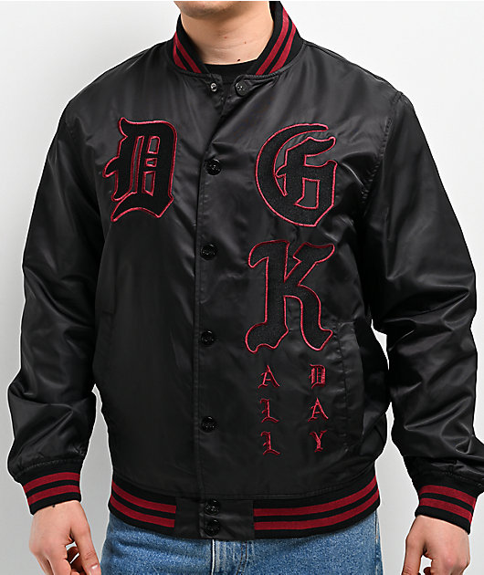 DGK Santa Maria Black & Red Varsity Jacket | Zumiez