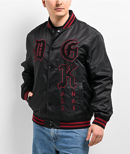 DGK Santa Maria Black & Red Varsity Jacket | Zumiez