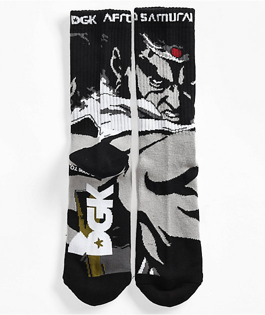 DGK x Afro Samurai Black Crew Socks