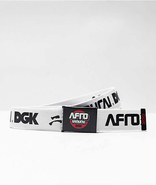 DGK x Afro Samurai White Web Belt | Zumiez