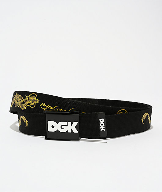 DGK x Bruce Lee Balance Black Web Belt | Zumiez