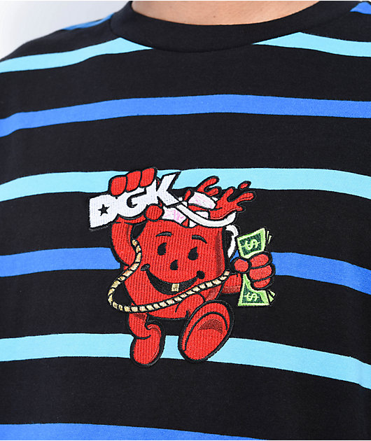 DGK x Kool-Aid Crash Black & Blue Stripe T-Shirt | Zumiez
