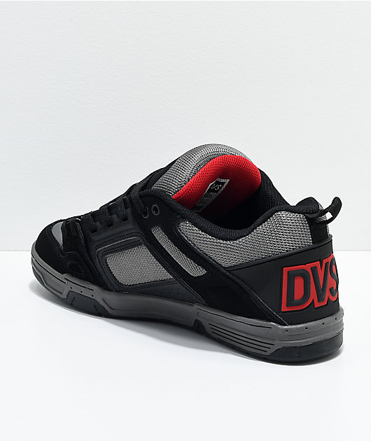 DVS Comanche Black, Charcoal & Red Skate Shoes | Zumiez