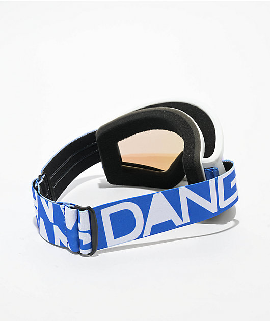 Dang Joey Fava White & Blue Mirror Snowboard Goggles | Zumiez