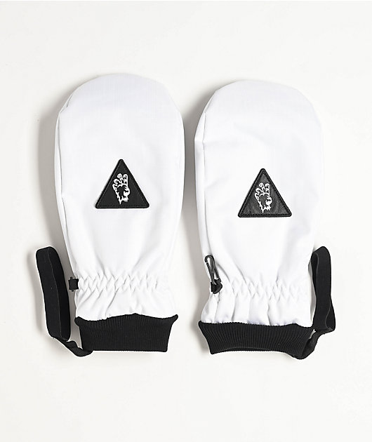 Deathgrip Ghoul Decon White Snowboard Mittens | Zumiez