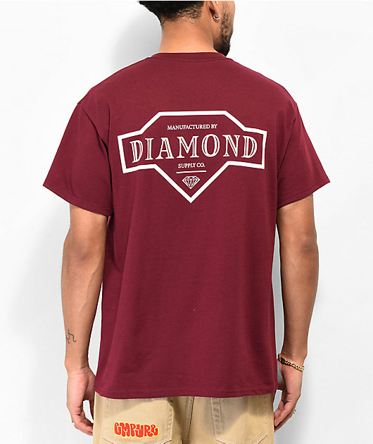 Burgundy diamond supply shirt store