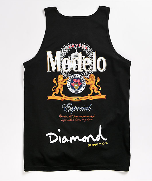 Diamond Supply Co. x Modelo Especial Black Tank Top Zumiez