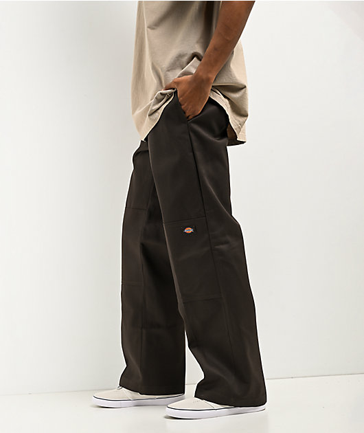 Dickies Loose Fit Brown Double Knee Work Pants | Zumiez