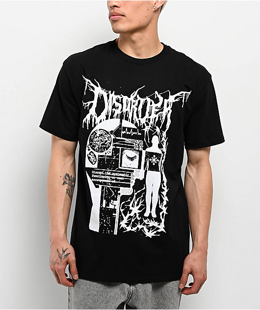 Disorder Chaos In Mind Black T-Shirt | Zumiez