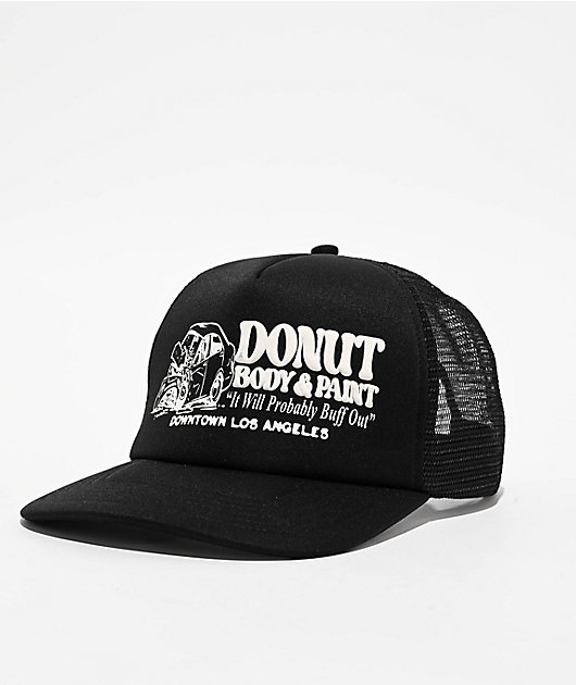 Donut Body & Paint Black Trucker Hat | Zumiez