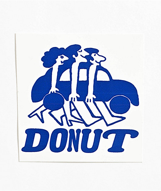 Donut Car People White Sticker | Zumiez