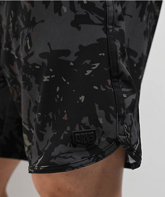 Dravus Active Black Camo Shorts | Zumiez