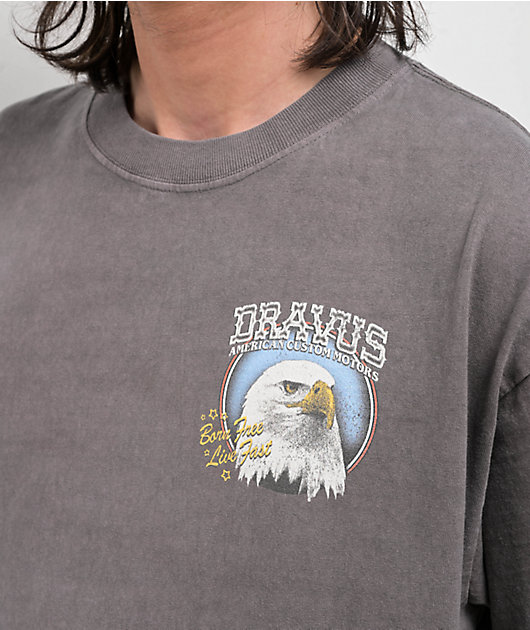Dravus Americana Grey Wash T-Shirt | Zumiez