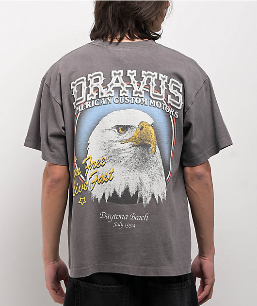 Dravus Americana Grey Wash T-Shirt | Zumiez