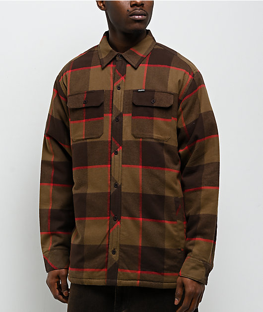 Dravus Brown Sherpa Flannel Jacket | Zumiez