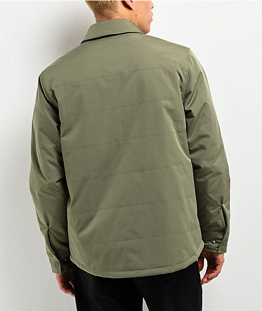 Dravus Daily Quilted Deep Lichen Shacket | Zumiez