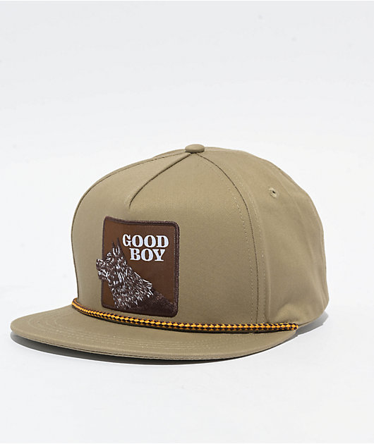 Dravus Good Boy High Profile Beige Snapback Hat | Zumiez