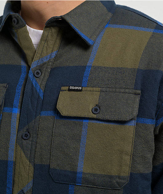 Dravus Navy Flannel Sherpa Jacket | Zumiez