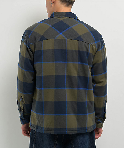 Dravus Navy Flannel Sherpa Jacket | Zumiez