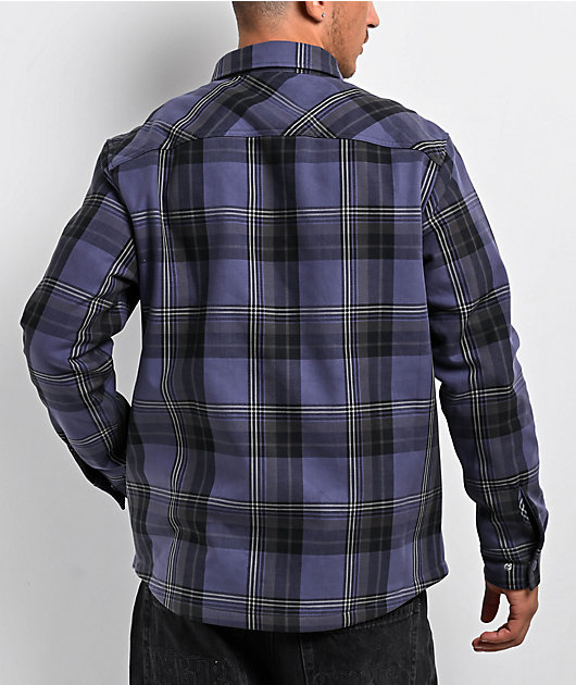 Dravus Overshirt Blue & Black Flannel Jacket | Zumiez