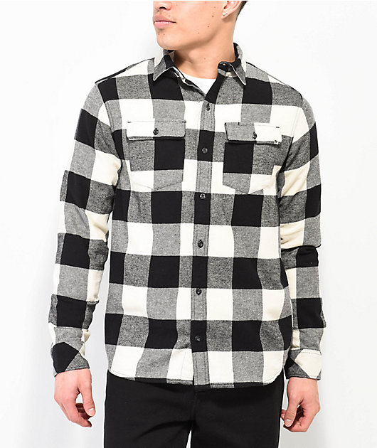 Dravus Travis Black White Flannel Shirt Zumiez