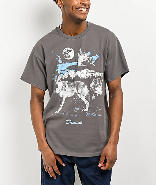 Dravus Wolf Pack Charcoal T-Shirt | Zumiez