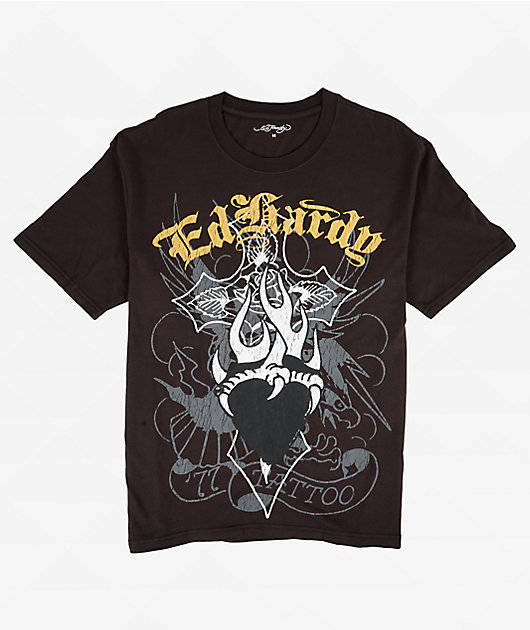 Ed Hardy Cross Black T-Shirt | Zumiez