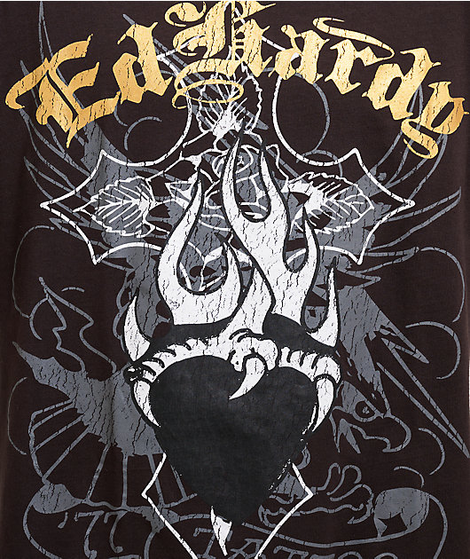 Ed Hardy Cross Black T-Shirt | Zumiez