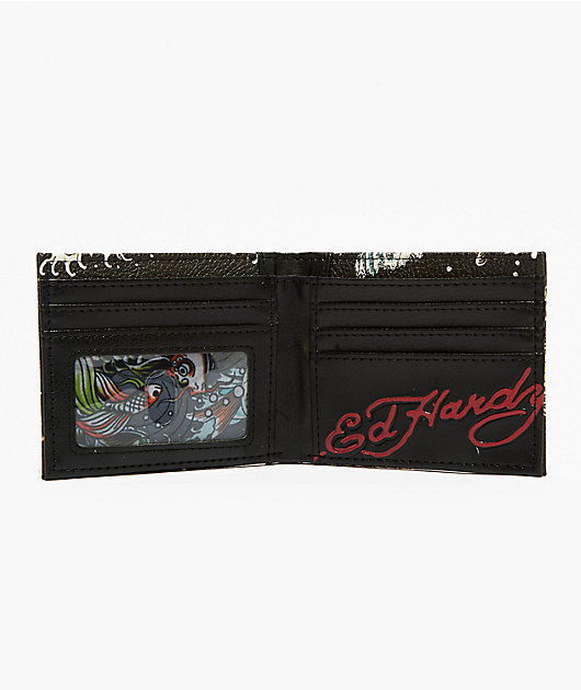 Ed Hardy Koi Studded Wallet | Zumiez