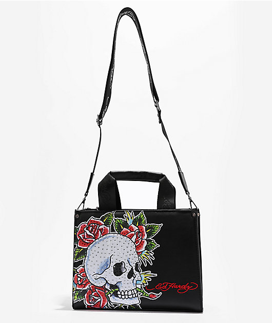 Ed Hardy Skull Gem Black Handbag | Zumiez