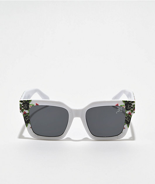 Ed hardy Self Interest White Square Sunglasses | Zumiez