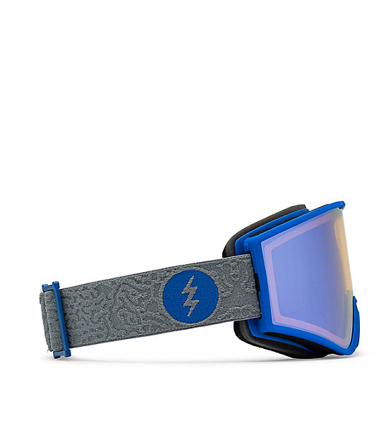 Electric Hex Flood Blue & Yellow Blue Chrome Snowboard Goggles | Zumiez
