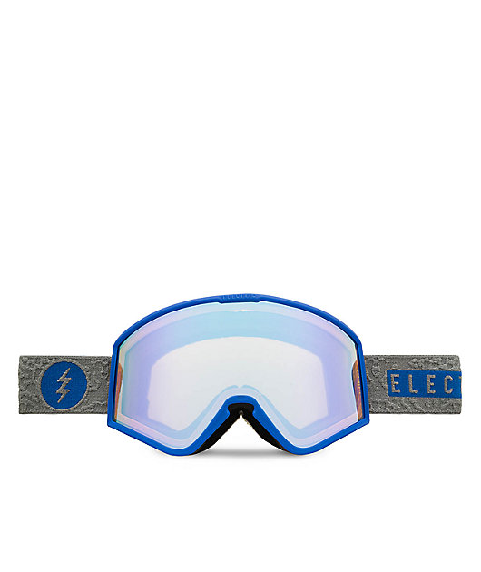 Electric Hex Flood Blue & Yellow Blue Chrome Snowboard Goggles | Zumiez
