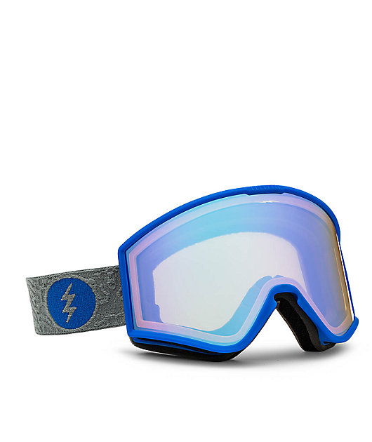 Electric Hex Flood Blue & Yellow Blue Chrome Snowboard Goggles | Zumiez