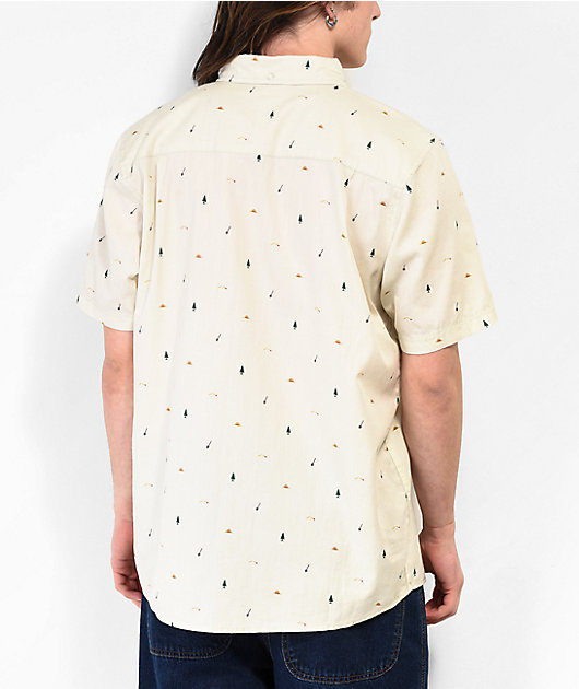 Element x Smokey Bear Barbecus Natural Short Sleeve Button Up Shirt ...