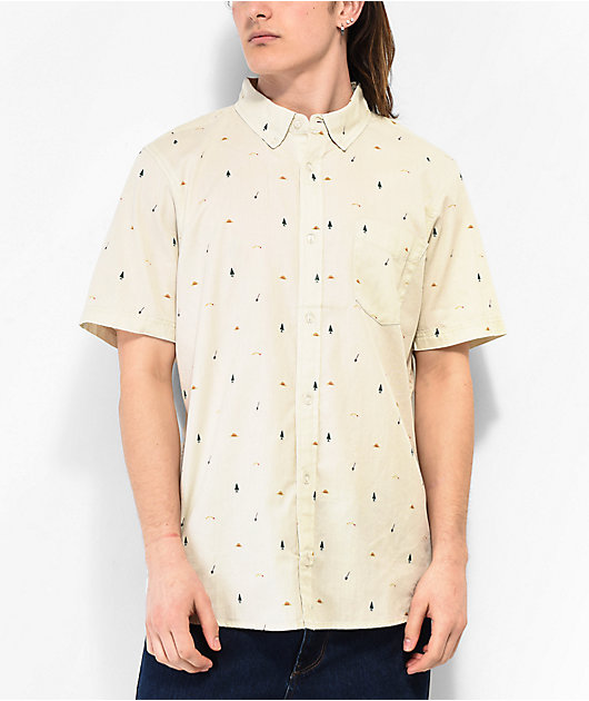 Element x Smokey Bear Barbecus Natural Short Sleeve Button Up Shirt ...