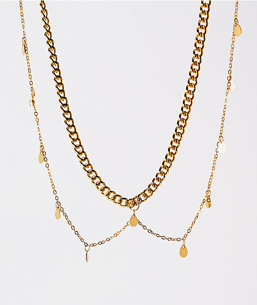 Ella Shea Duo Gold Belly Chain | Zumiez