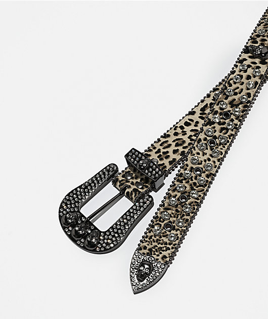 Ella Shea Skull Bling Leopard Belt | Zumiez