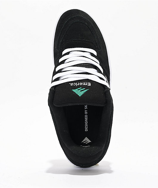 Emerica Mute Black & White Skate Shoes | Zumiez