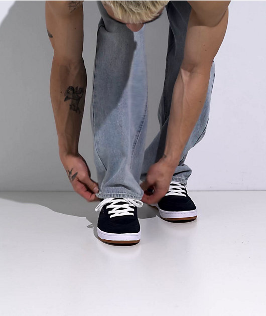 Emerica Mute Navy & White Skate Shoes | Zumiez