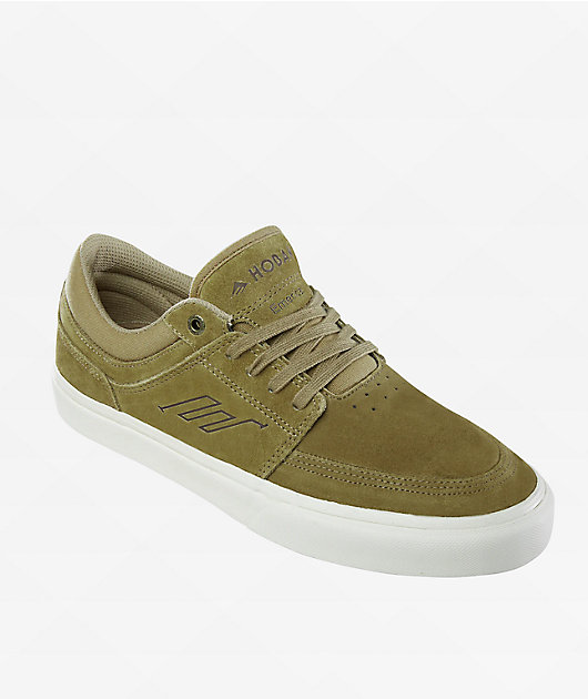 Emerica The Hoban Green & White Skate Shoes | Zumiez