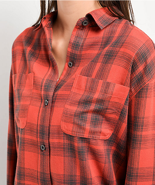 Empyre Addison Red & Grey Flannel Shirt | Zumiez